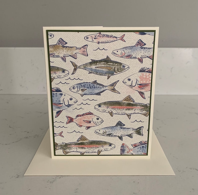 Handmade Stampin up Lets Go Fishing Designer Series Paper - Etsy
