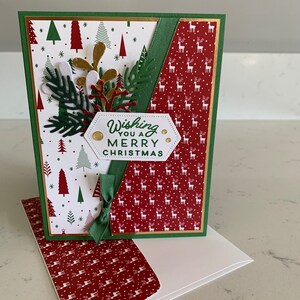 Handmade Cards Stampin up Set of 6 Merry Christmas Cards Merry ...
