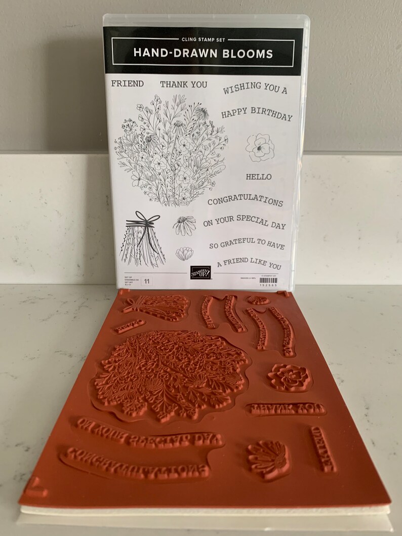 Hand-drawn Blooms Cling Stamp Set, Banner Blooms Dies, Artistry Blooms ...