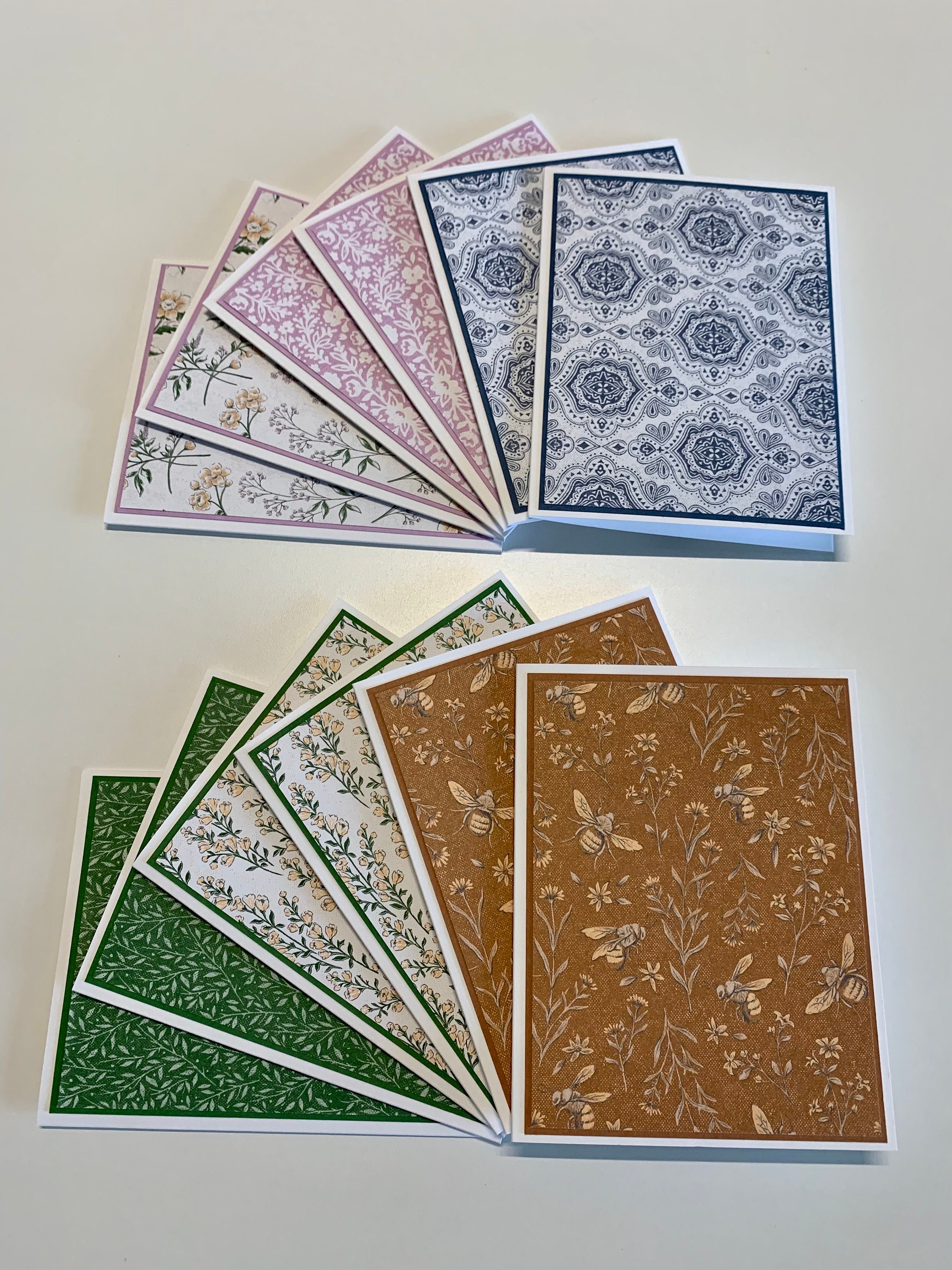 Handmade Stampin’ up Heart & Home DSP Notecards W/ Envelopes - Set of ...