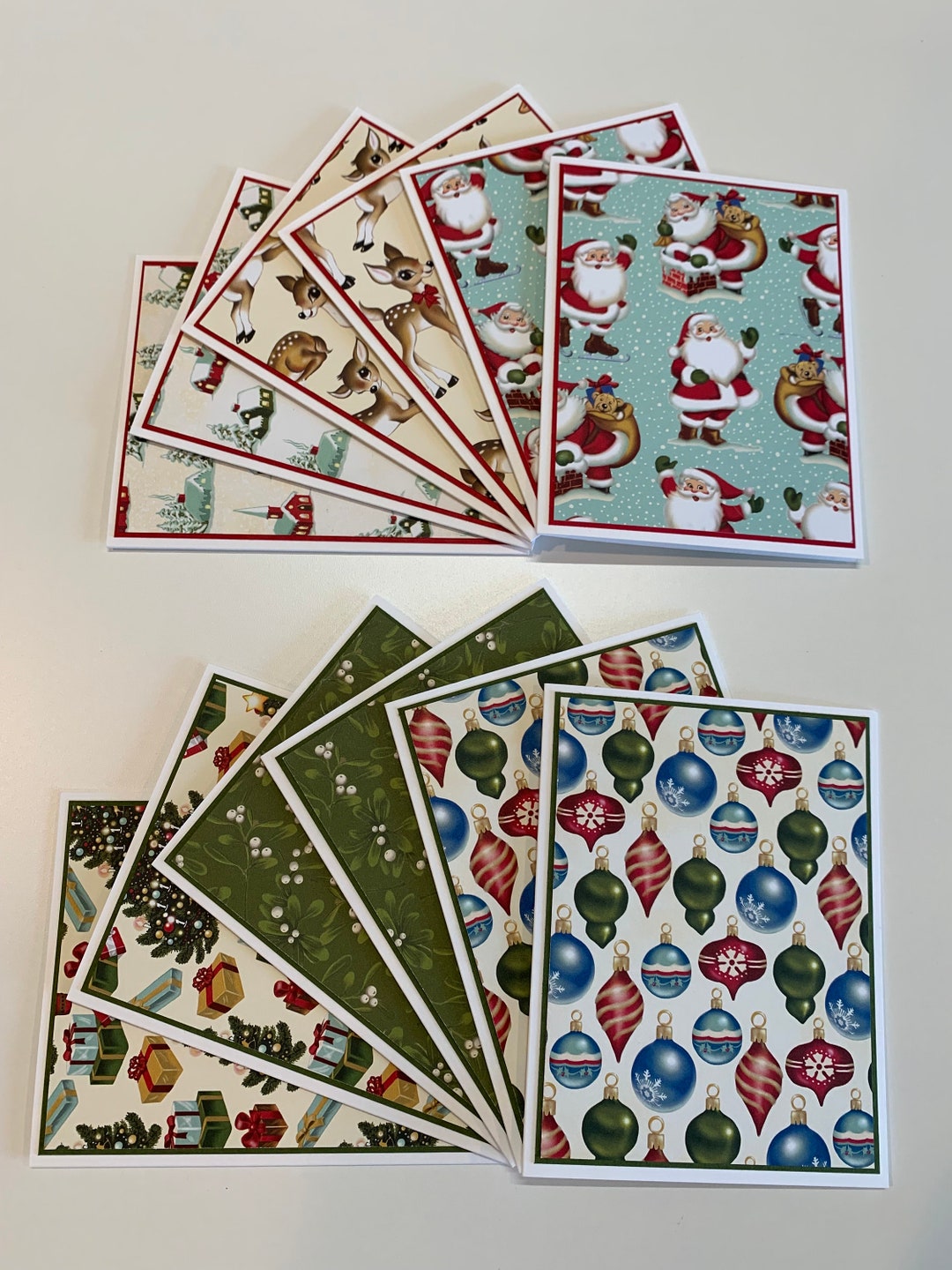 Handmade Stampin’ up Home for Christmas DSP Notecards W/ Envelopes - Set of 12 - Blank Inside ...