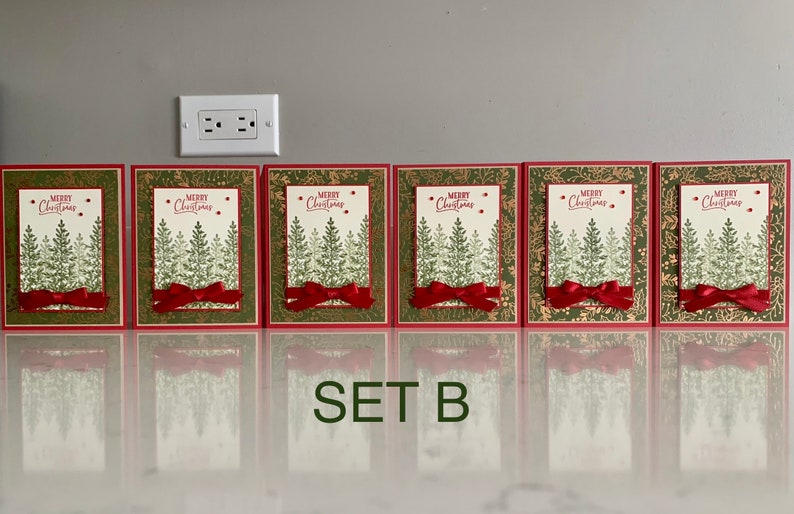 Handmade Cards Stampin up Set of 6 Merry Christmas Cards - Etsy