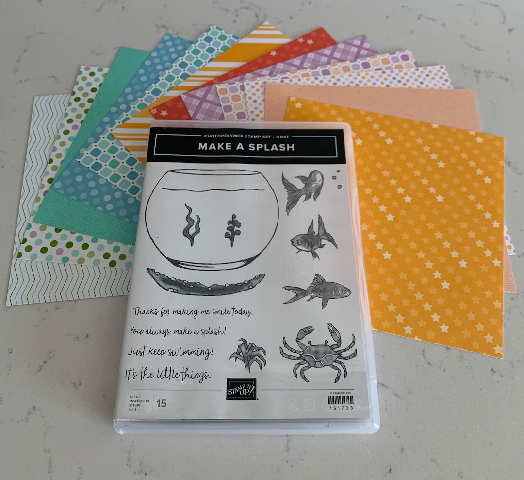 Make A Splash Photopolymer Stamp Set AND Dandy Designs DSP Sampler ...