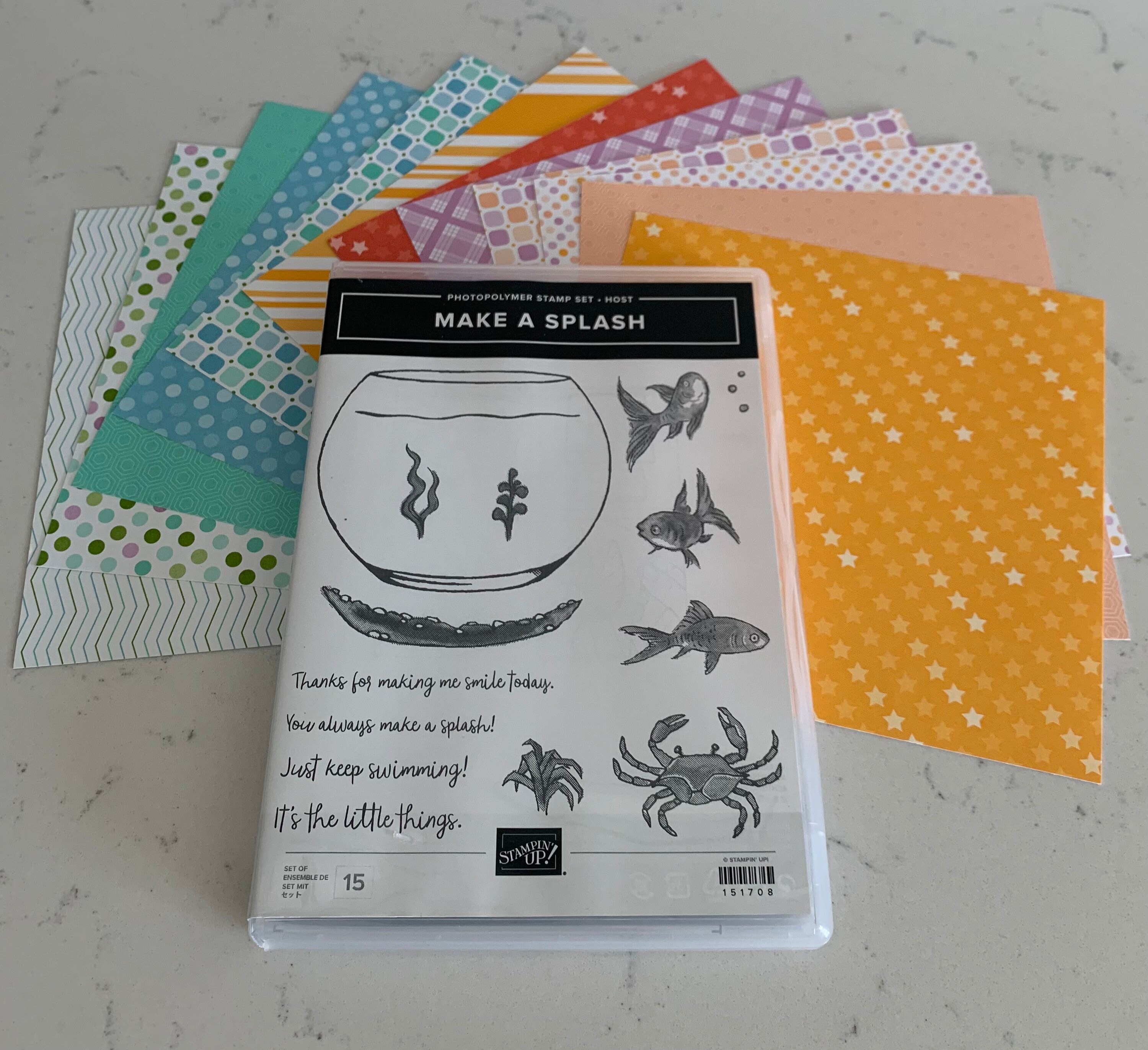 Make A Splash Photopolymer Stamp Set AND Dandy Designs DSP Sampler ...