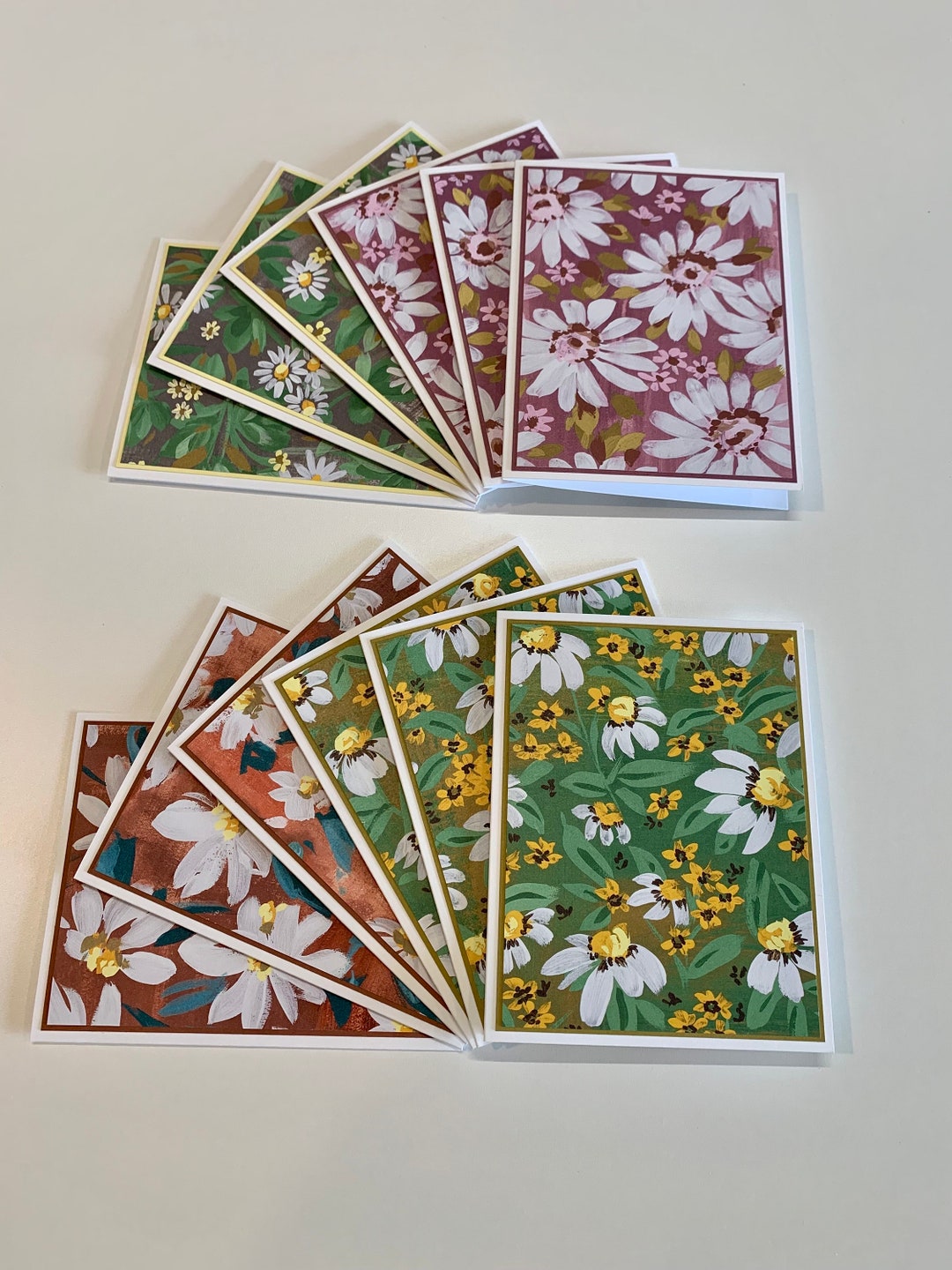 Handmade Stampin’ up Fresh as A Daisy Paper Notecards W/ Envelopes ...