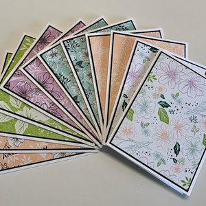 Handmade Stampin’ up Friendly Hello Designer Series Paper Notecards W ...