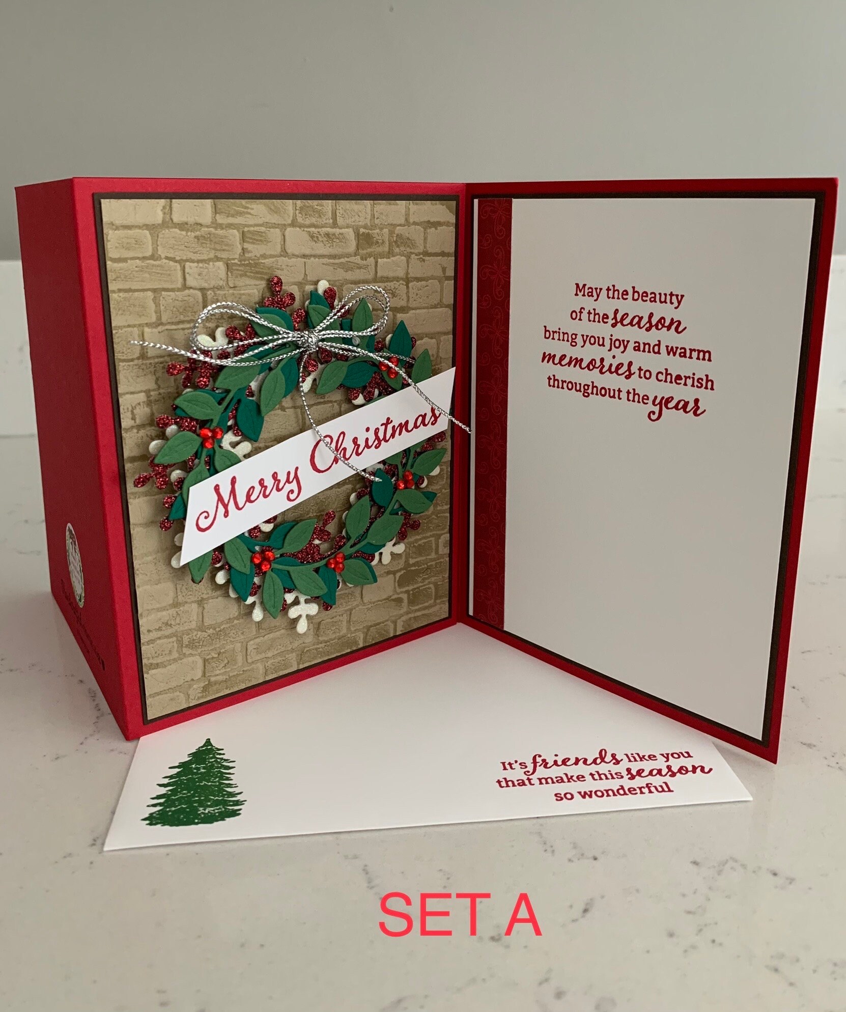 Handmade Cards Stampin up Set of 6 Merry Christmas Cards Merry ...