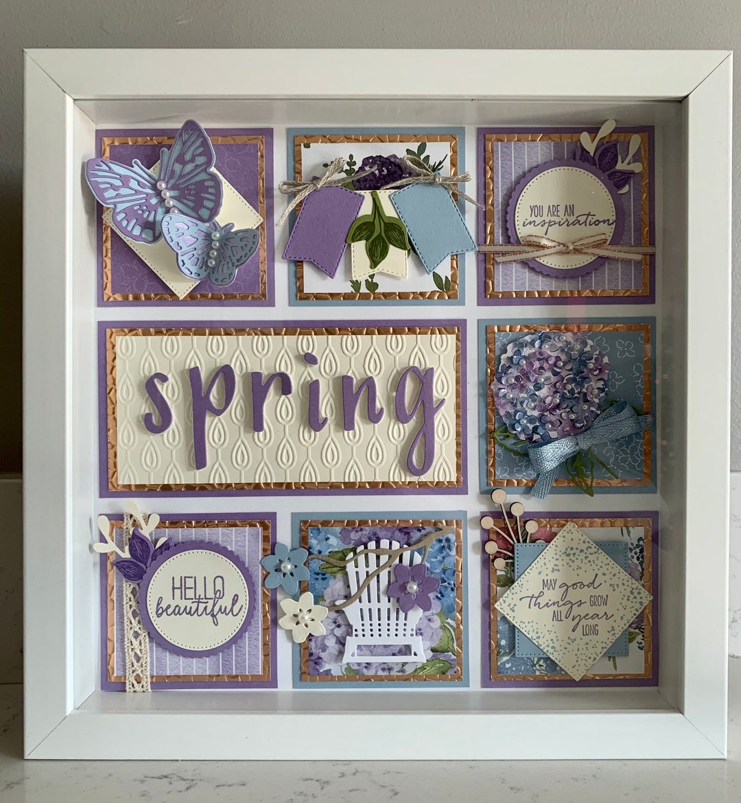 Spring 10x10 Shadow Box Sampler | Hydrangea Flowers | Perfect Gift for ...