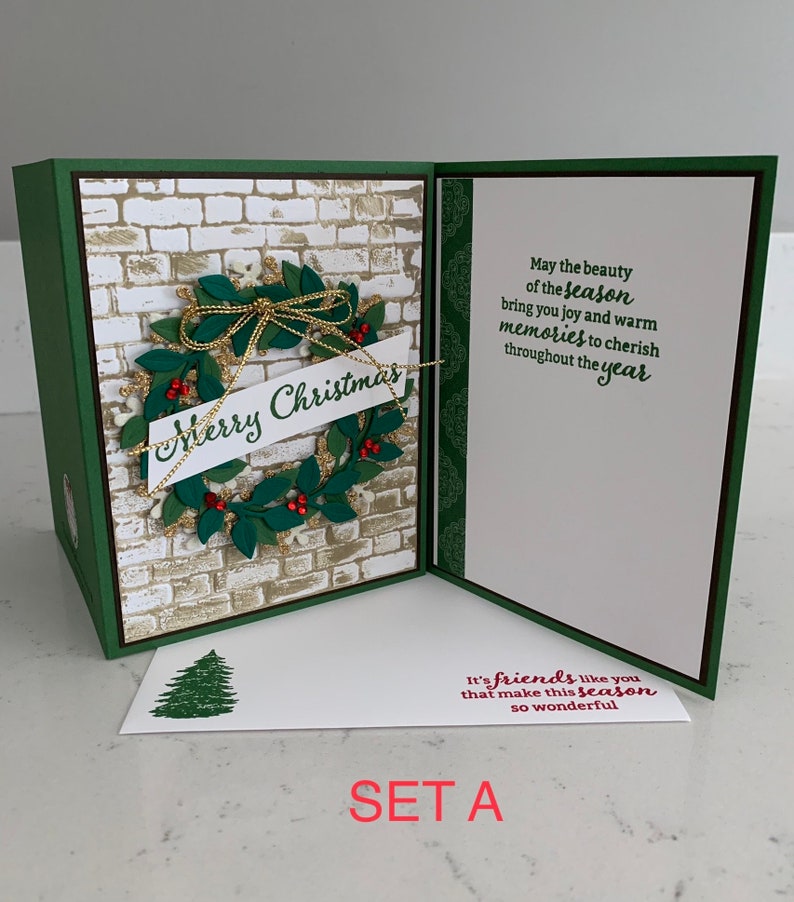 Handmade Cards Stampin up Set of 6 Merry Christmas Cards Merry ...