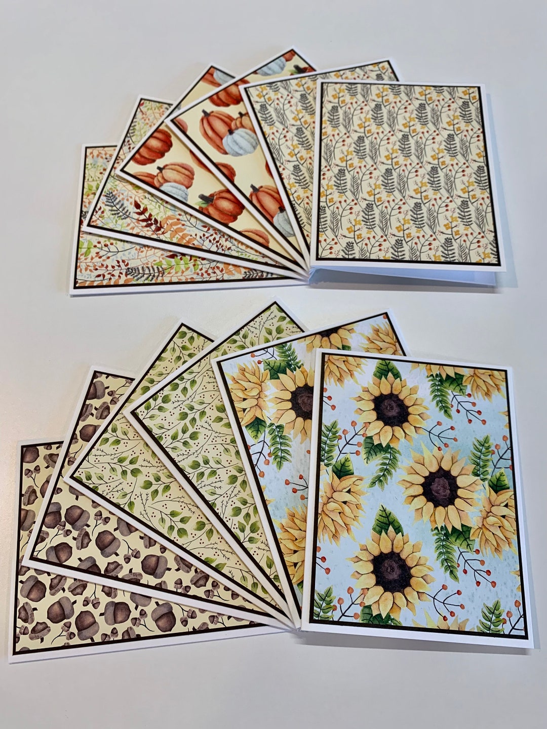 Handmade Stampin’ up Painted Autumn DSP Notecards W/ Envelopes - Set of 12 - Blank Inside ...
