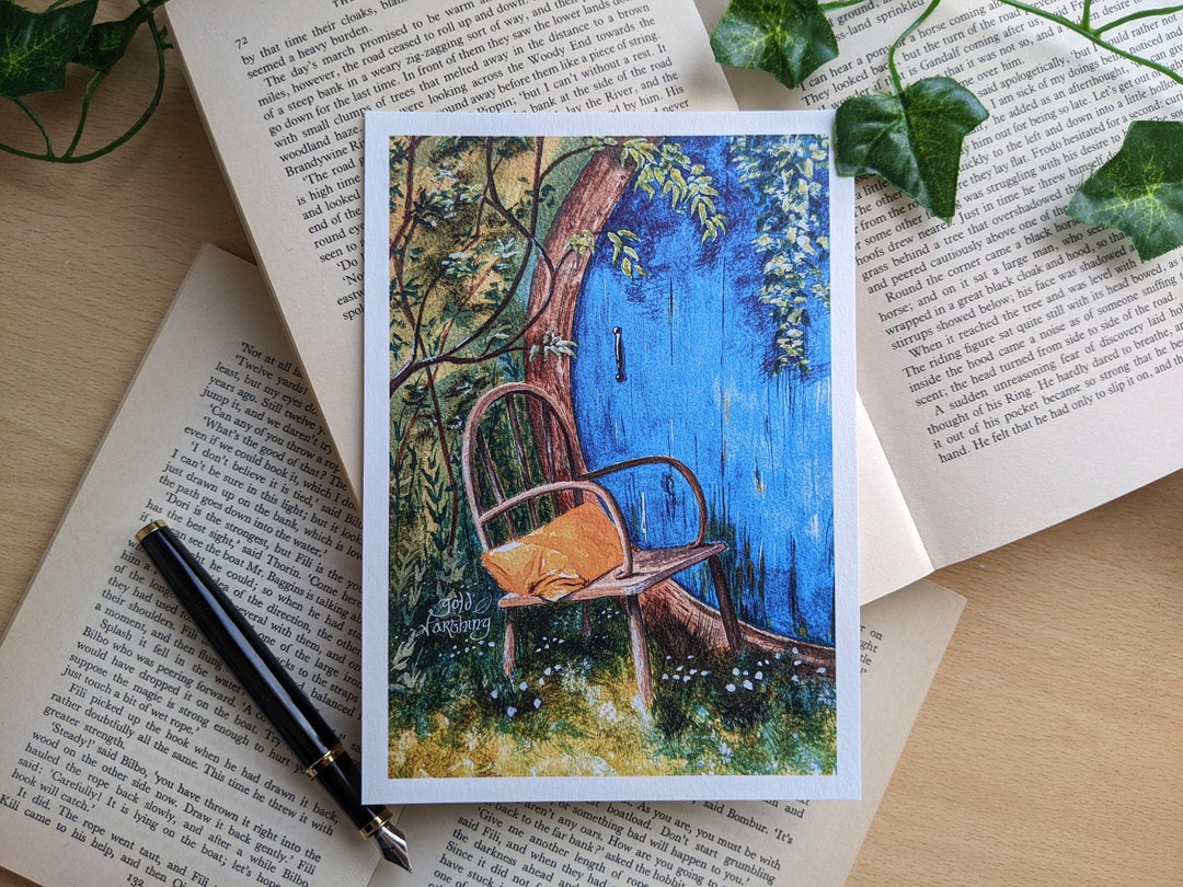Fantasy Art Print - Blue Shire Door Watercolour Wall Decor - Fanart ...