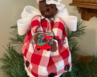 Teddy Bear Tree Topper - Etsy