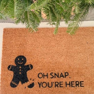 Gingerbread Welcome Mat, Funny Christmas Doormat, Christmas Home Decor ...