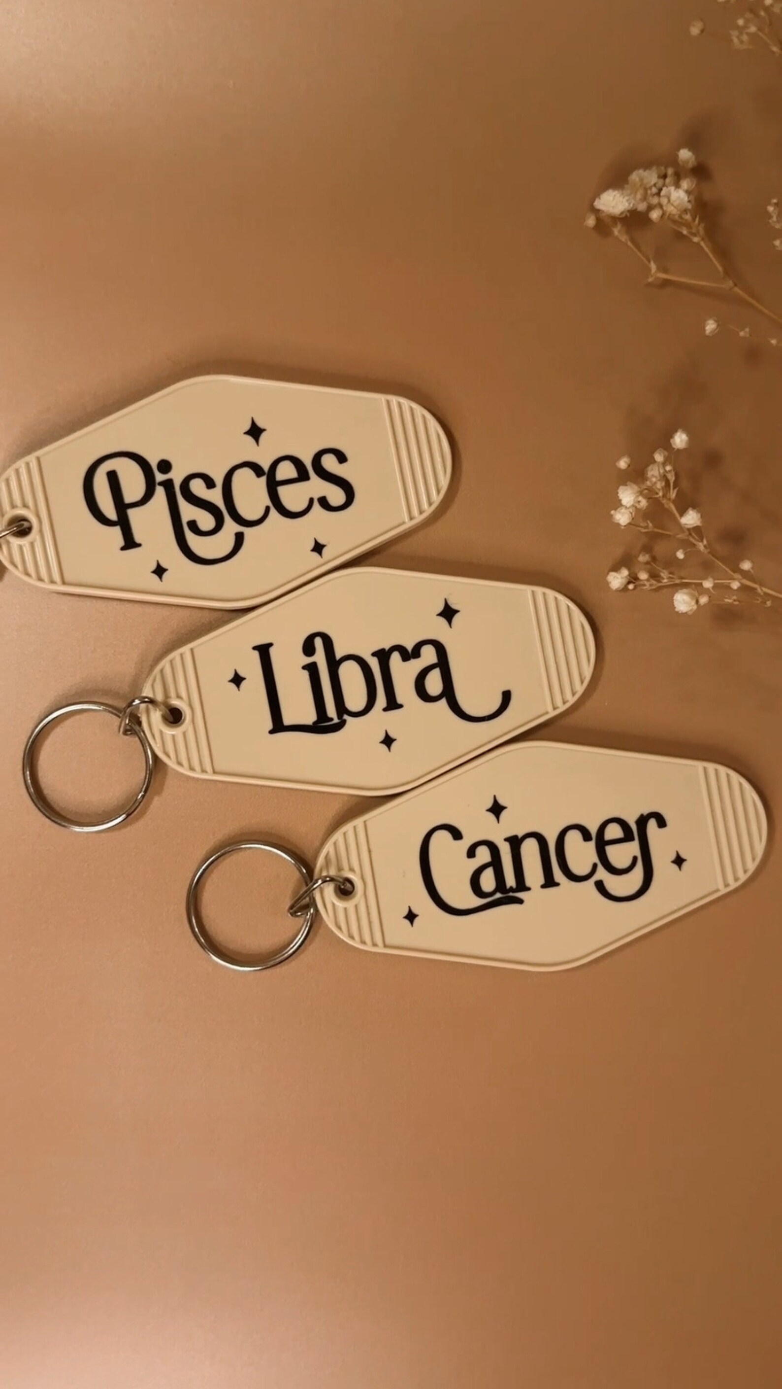 Zodiac Sign Motel Keychain, Vintage Hotel Keychain, Retro Motel ...