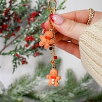 Christmas Keychains/holiday Keychains/beaded Christmas Keychain/bag or ...