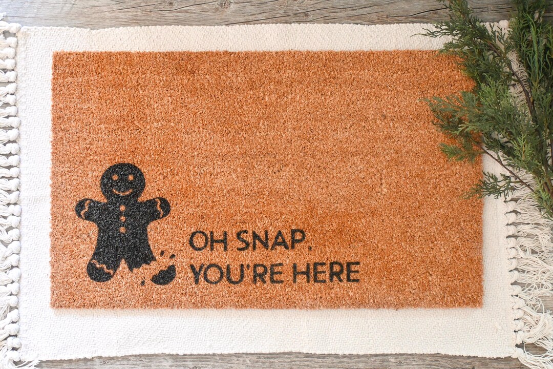 Gingerbread Welcome Mat, Funny Christmas Doormat, Christmas Home Decor ...
