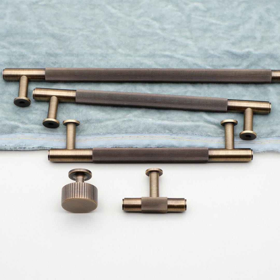 Linear Antique Gold Cabinet Pulls Antique Brass Kitchen Pulls Cabinet ...