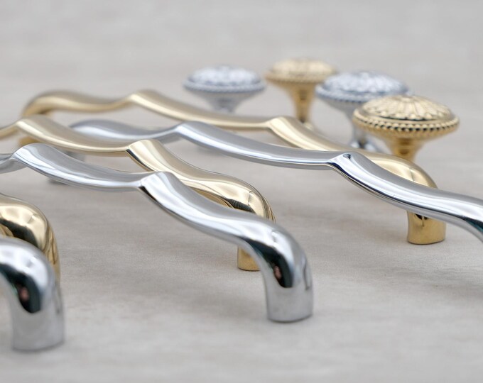 Chrome Kitchen Handles, Chrome Pull Handles, Silver T Bar, Cabinet ...