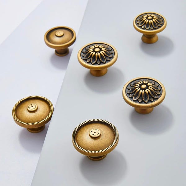 Antique Gold Knobs - Etsy UK