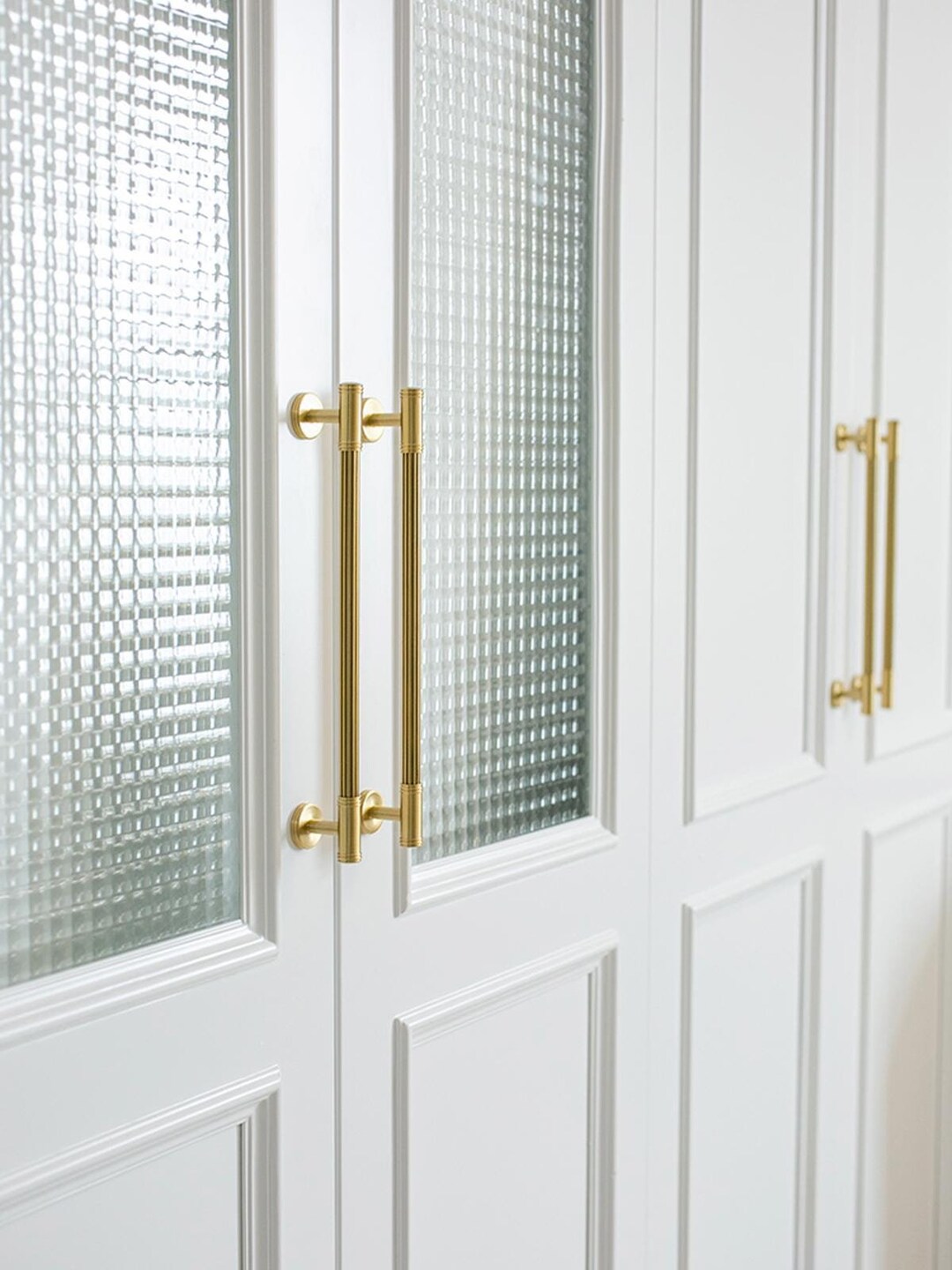 Linear Solid Brass Cabinet Handles, Brass Kitchen Handles, Modern ...