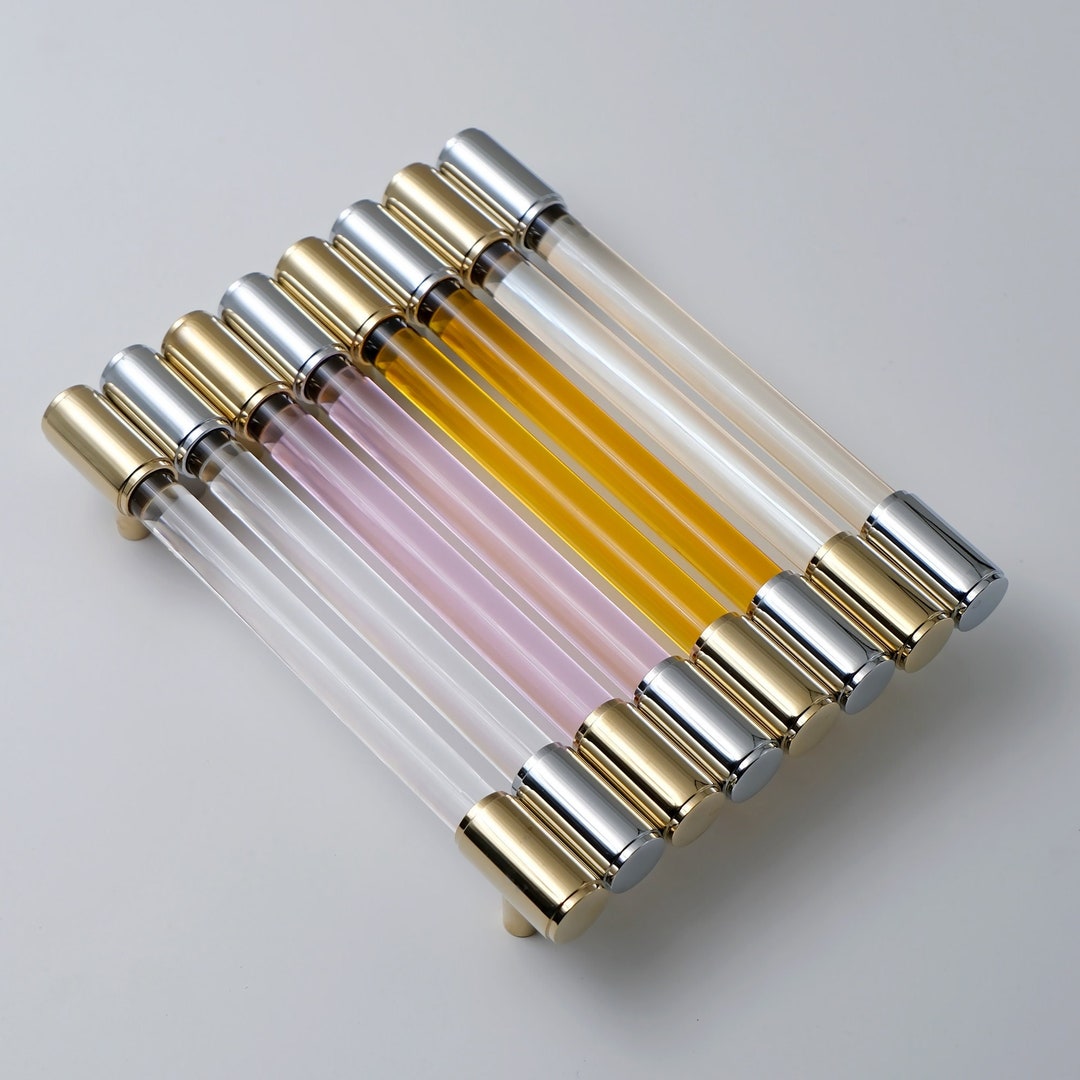 Colorful Crystal Handles Gold and Silver Glass Handles Clear Glass ...