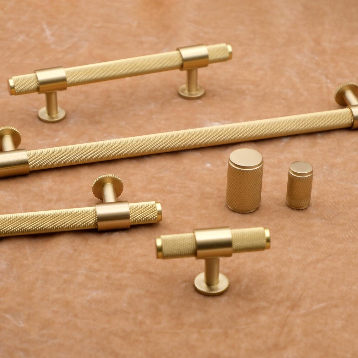 Knurled Brass Cabinet Knob | Gold Kitchen Hardware - Etsy