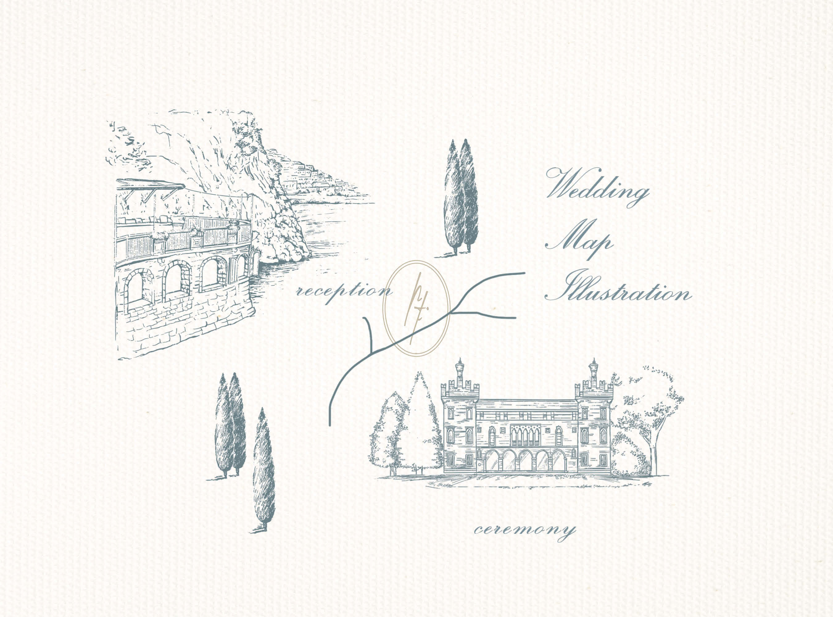 Custom Wedding Venue Map Illustration (digital File) - Etsy