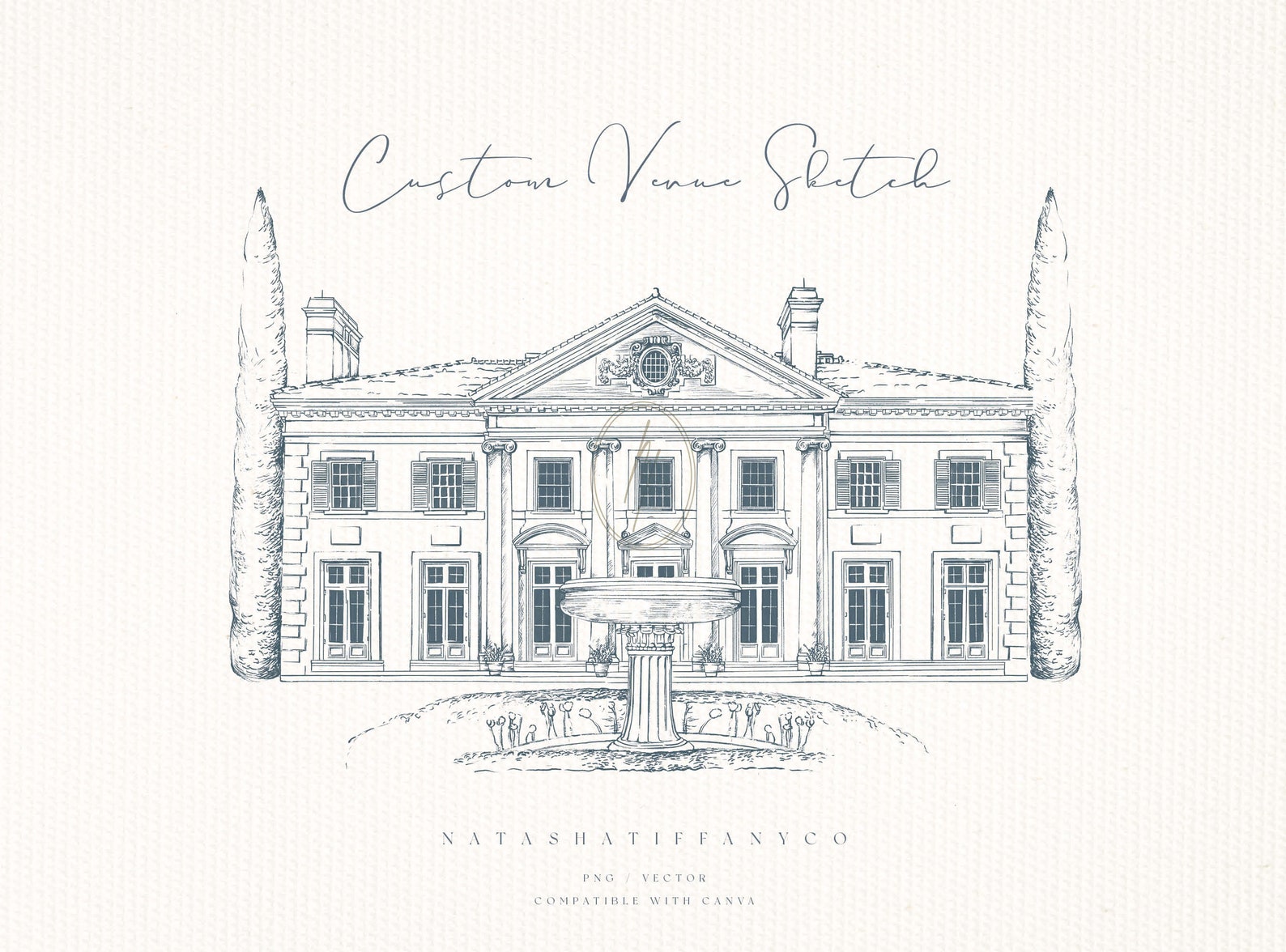 Custom Wedding Venue Illustration,wedding Invitation,custom Wedding ...