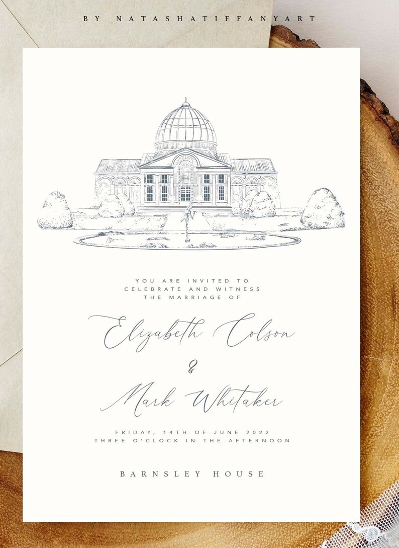 Custom Wedding Venue Illustration,wedding Invitation,custom Wedding ...