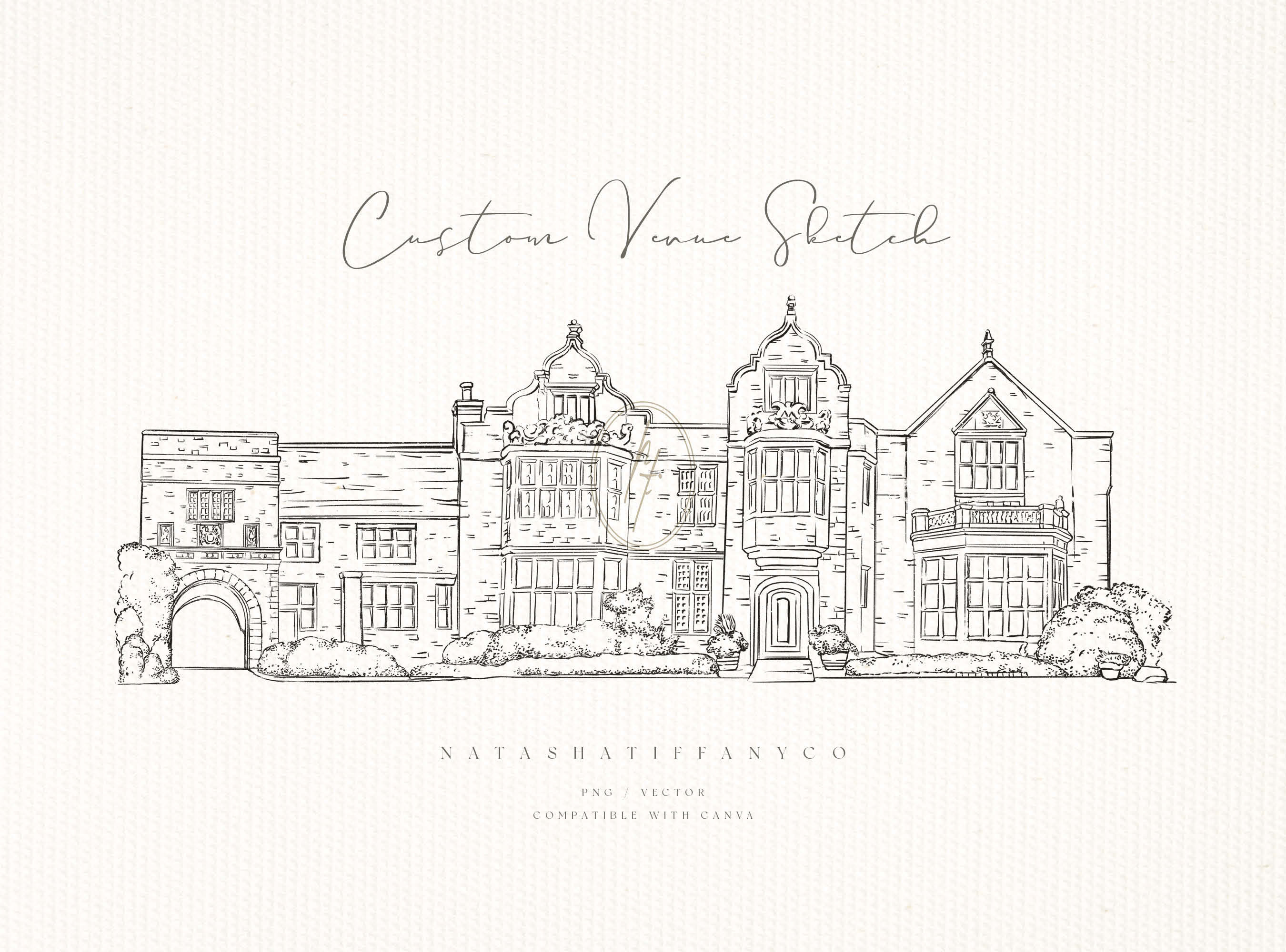 Custom Wedding Venue Illustration,wedding Invitation,custom Wedding ...