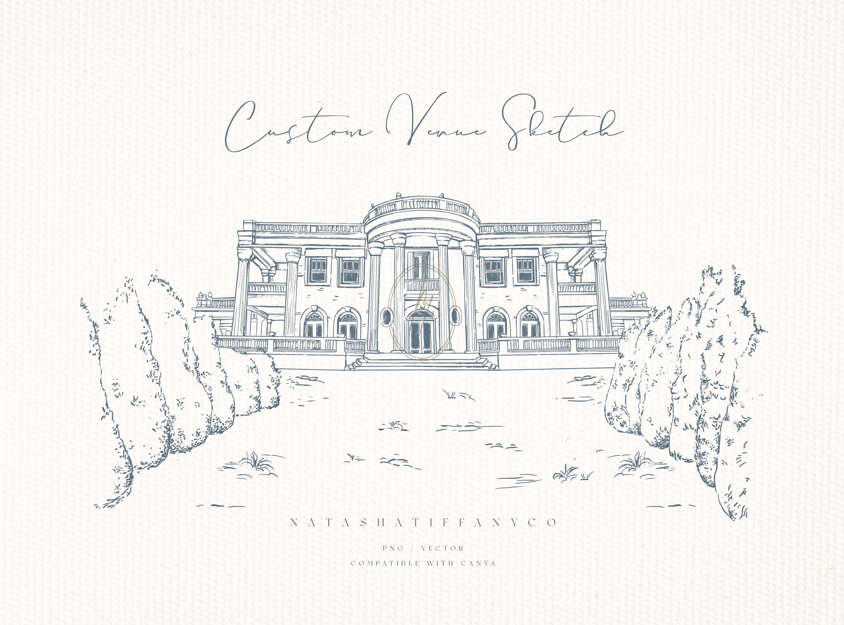 Custom Wedding Venue Illustration,wedding Invitation,custom Wedding ...