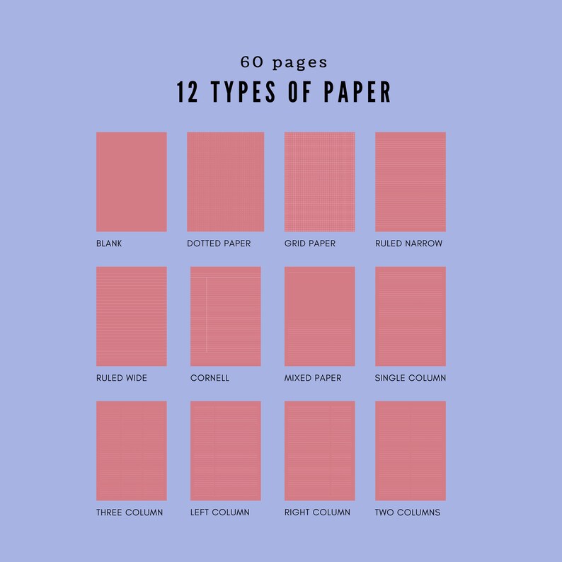 Digital Paper Goodnotes Coloured Digital Notepad Note - Etsy