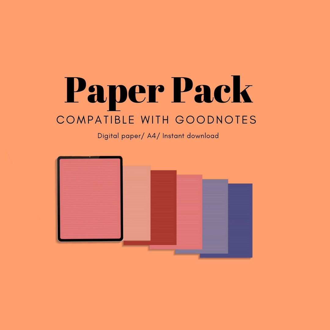 Digital Paper Goodnotes, Colored, Digital Notepad, Note Taking Template ...
