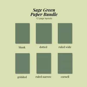 Digital Paper Goodnotes, Green, Digital Notepad, Note Taking Template ...