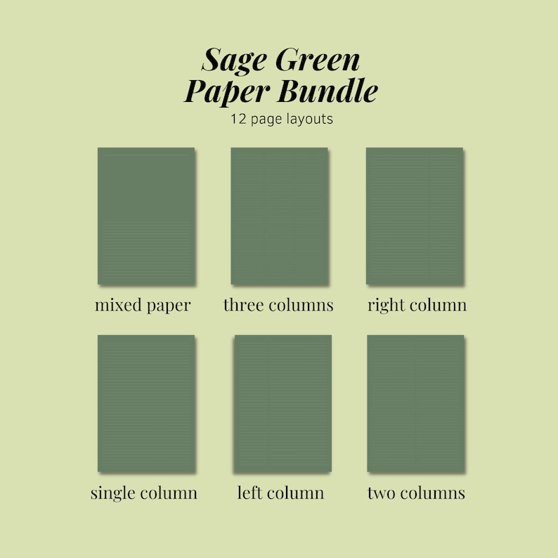 Digital Paper Goodnotes, Green, Digital Notepad, Note Taking Template ...