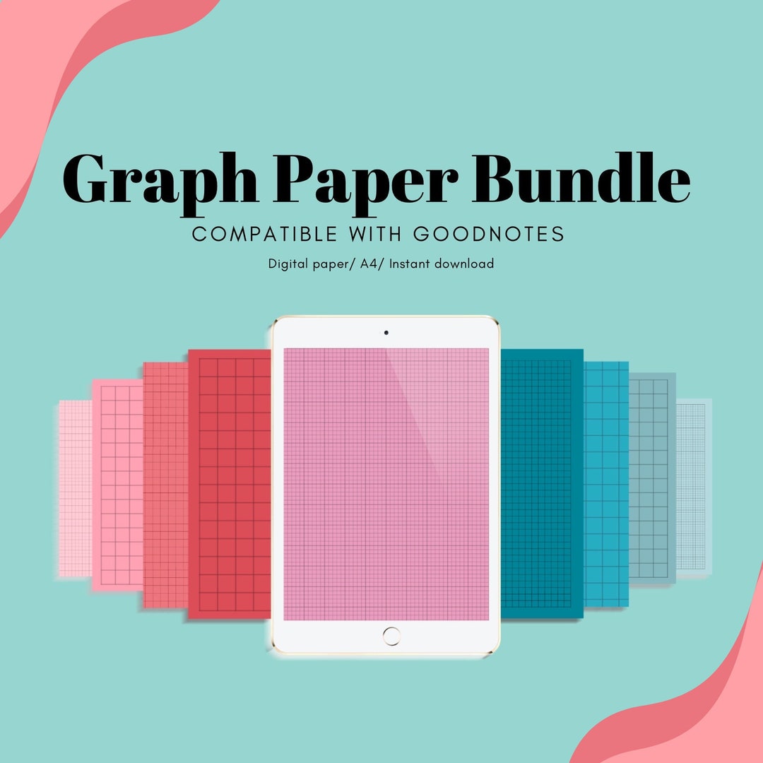 Graph Paper Templates | Colored Digital Paper | | 10 Colors | Paper ...