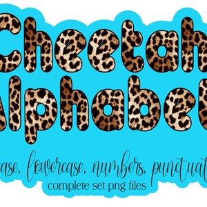 Cheetah Alphabet PNG - JPG Bundle - Complete Set Plus Symbols and ...