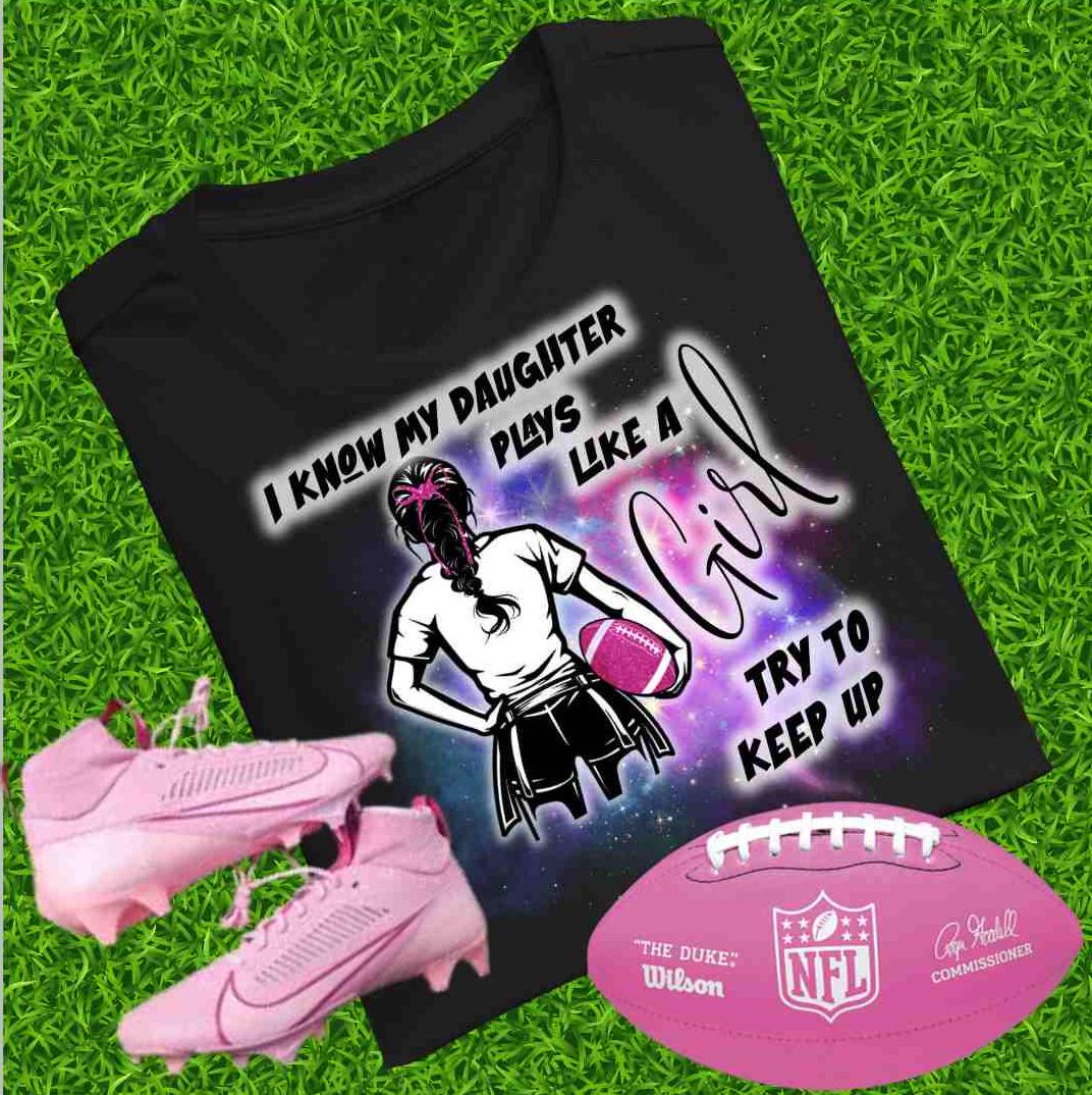 Girl Flag Football PNG - 12 Images - for T-shirts, Sublimation, DTF ...
