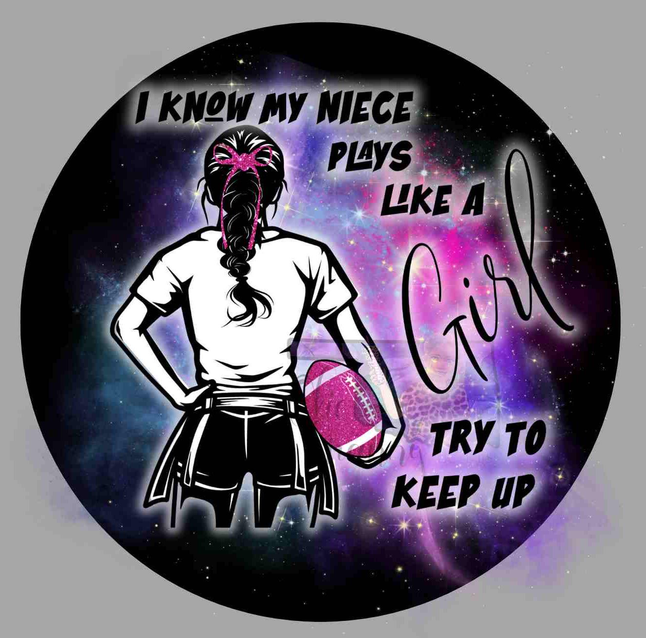 Girl Flag Football PNG - 12 Images - for T-shirts, Sublimation, DTF ...