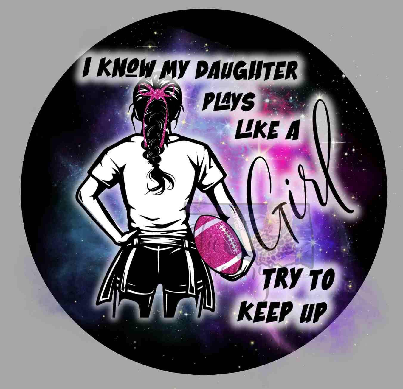 Girl Flag Football PNG - 12 Images - for T-shirts, Sublimation, DTF ...