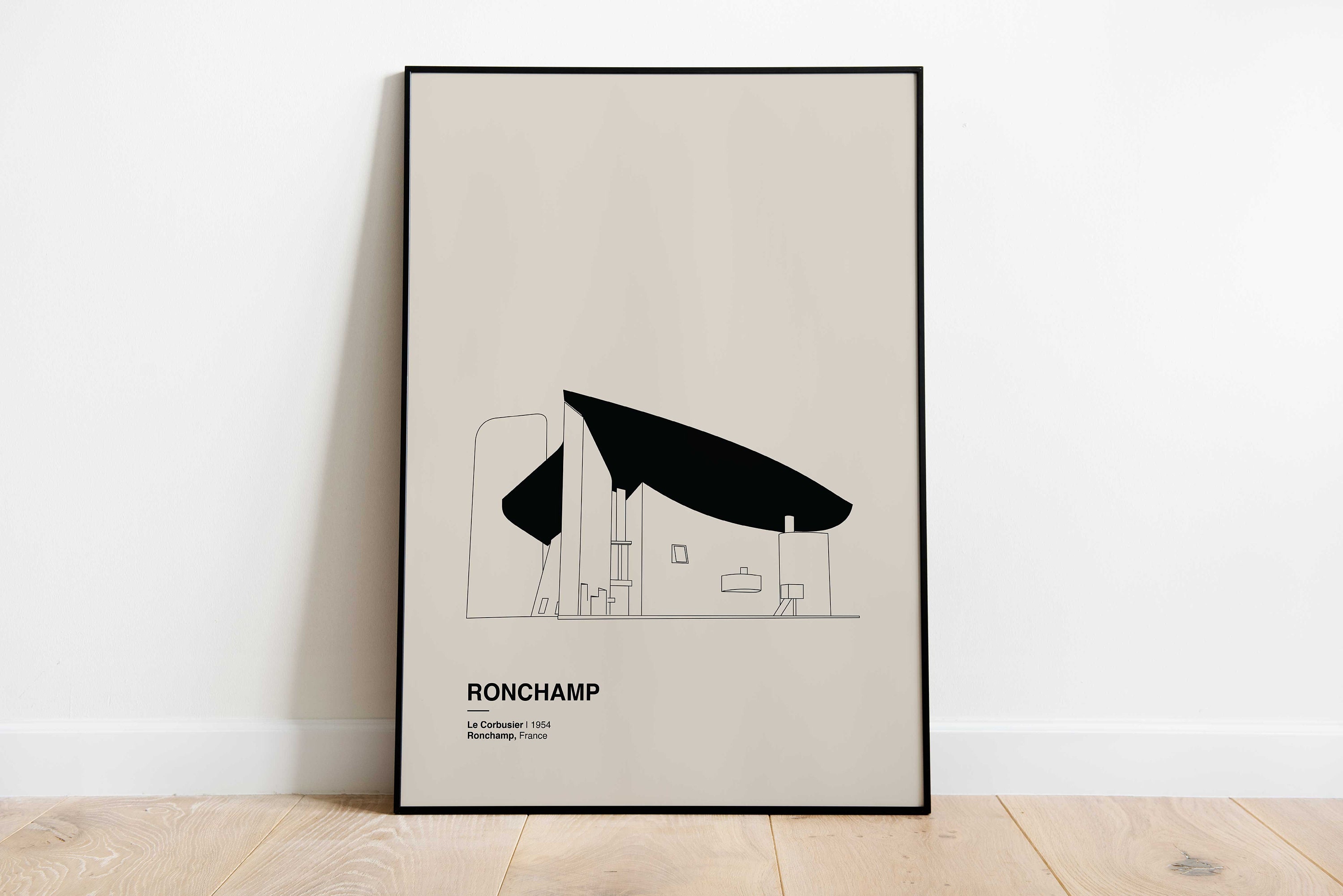 Ronchamp | Le Corbusier | French Architecture Graphic Poster | Modern ...