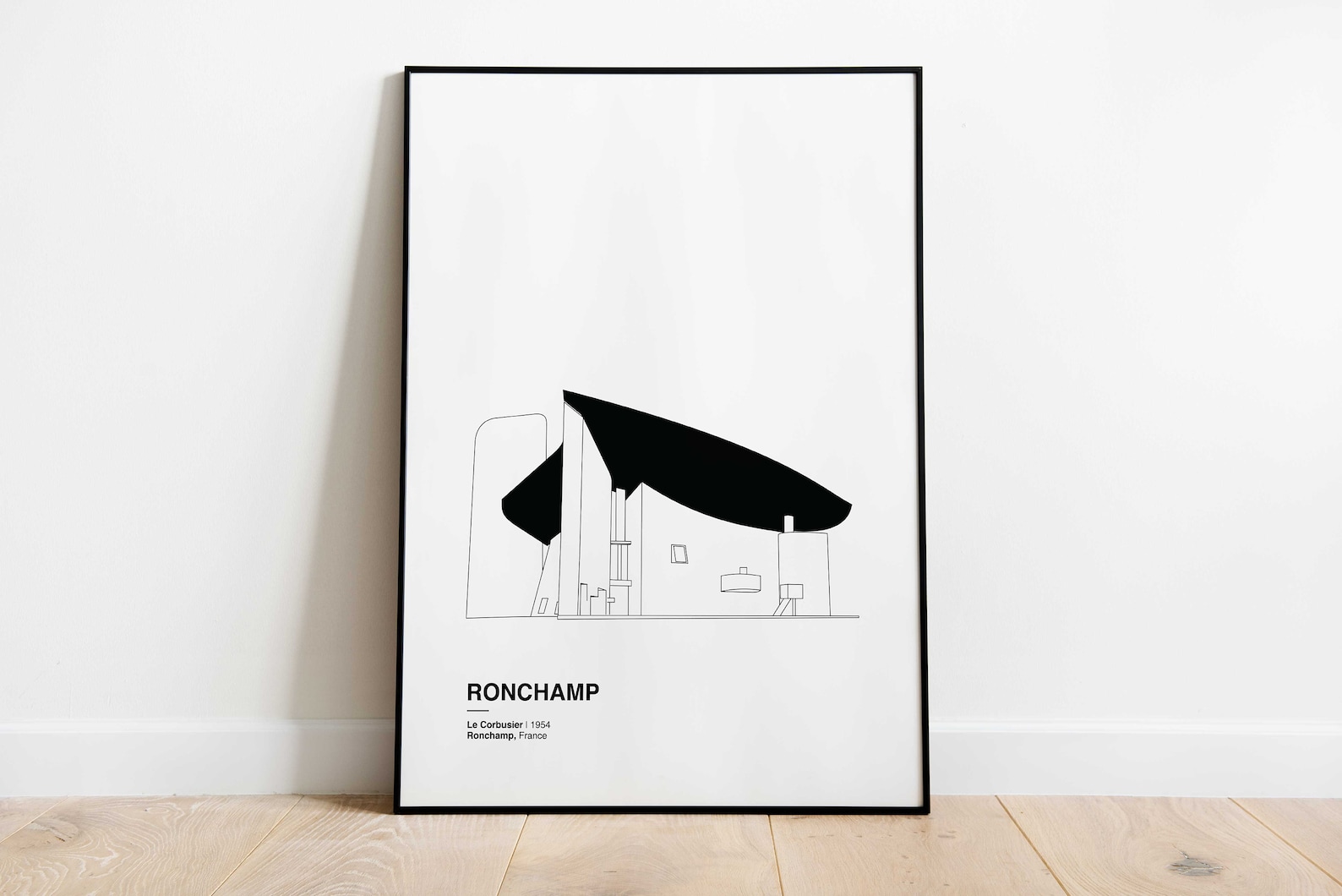 Ronchamp | Le Corbusier | French Architecture Graphic Poster | Modern ...