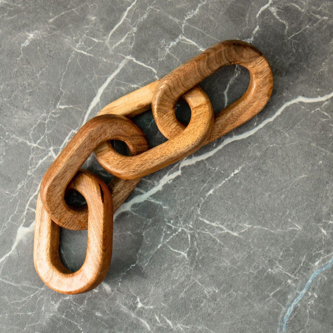 Wooden Decor Chain Link | Handcrafted Home Accent | Elegant & Unique ...