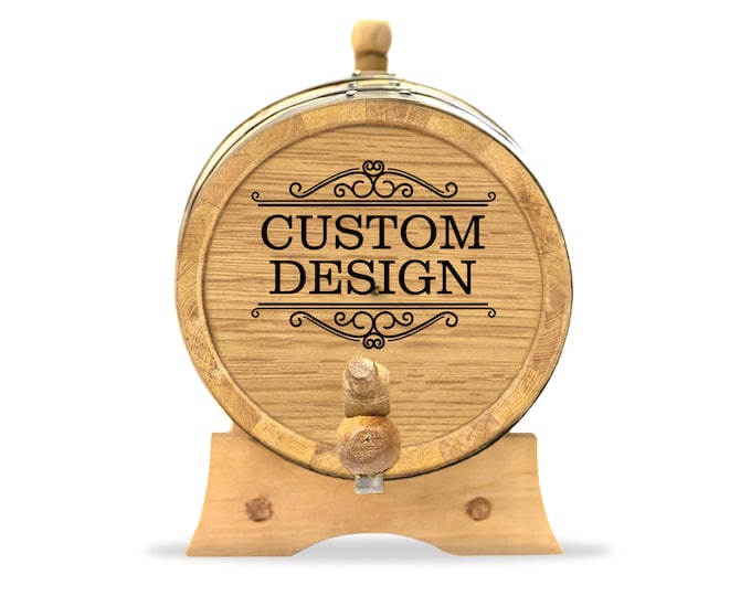 Custom Design Your Small Whiskey Barrel Gift for Him 5th Year ...