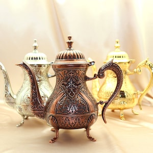Moroccan Arabic Teapot, Fancy Engraved Teapot, Tea Kettle, Decorative ...