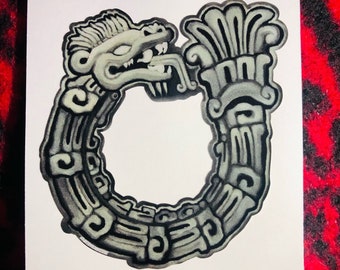 Holographic Quetzalcoatl Sticker. Waterproof Premium Vinyl Decal ...