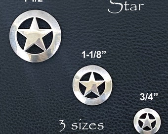 Texas Ranger Star Smooth Concho - Etsy