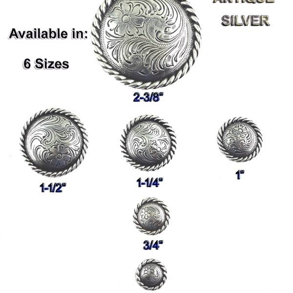 Round Conchos - Etsy