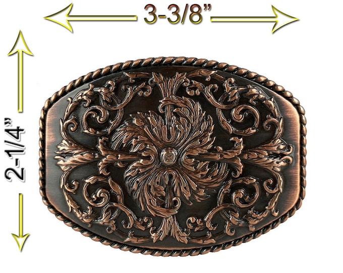 Tooled Leather Belt Buckle,flowers,western,cowgirl,country Girl,country ...