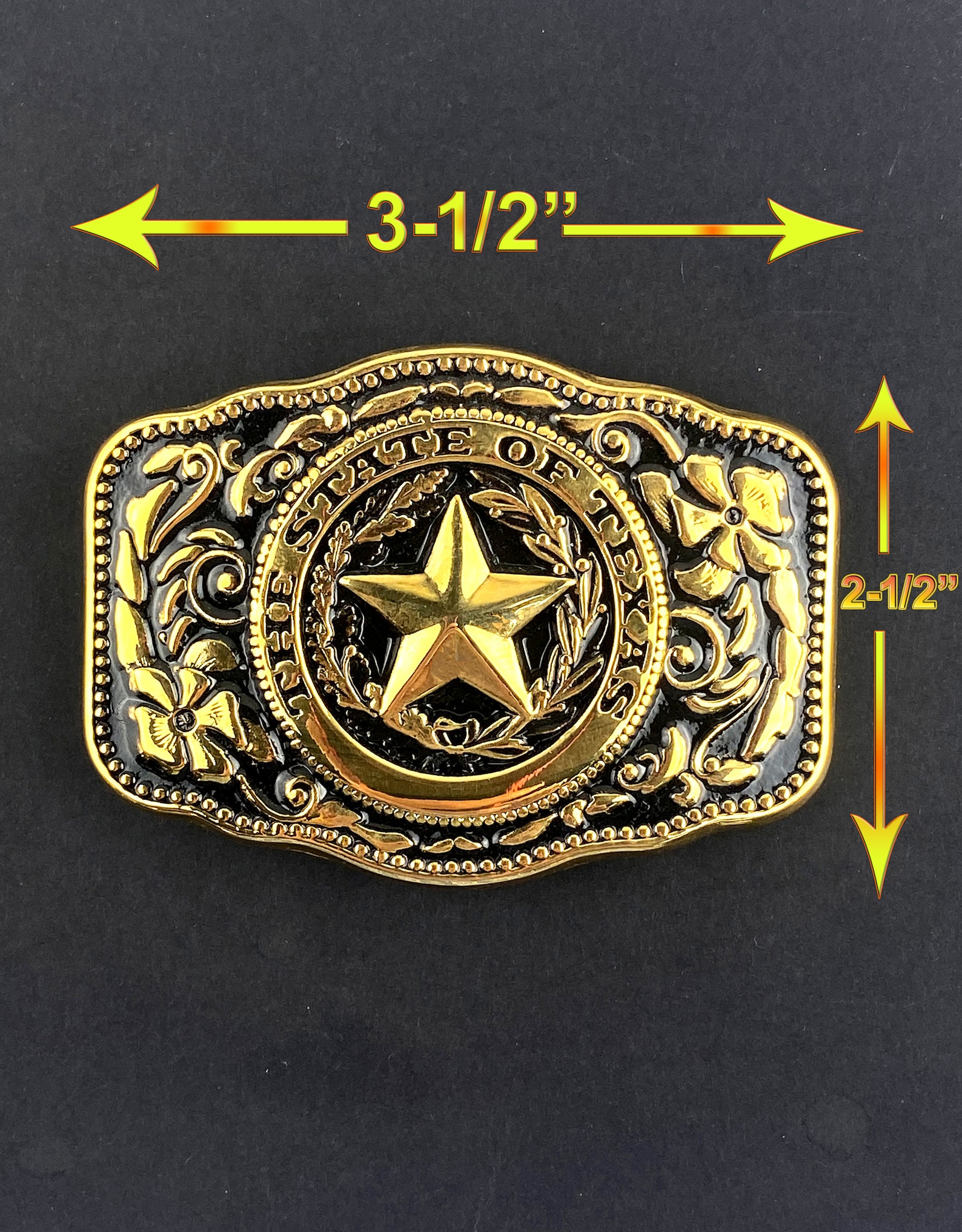 Vintage Texas State Emblem Belt Buckle: Gold Star Cowboy Buckle - Etsy